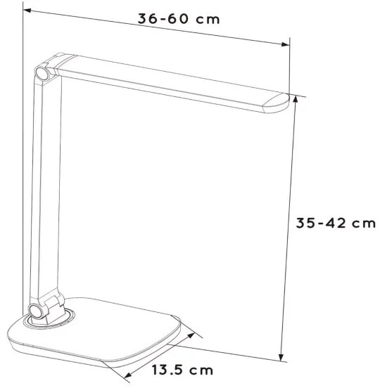 Lucide 24656/10/30 - LED Stmívatelná stolní lampa VARIO LED LED/8W/230V černá
