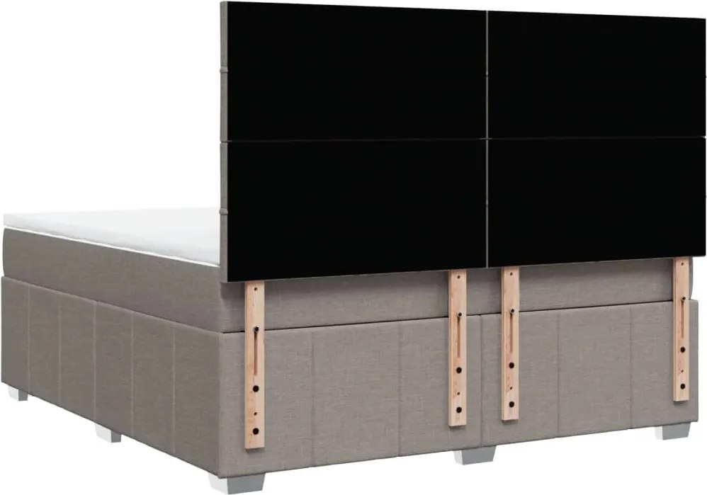 Box spring postel s matrací taupe 180x200 cm textil 3291751