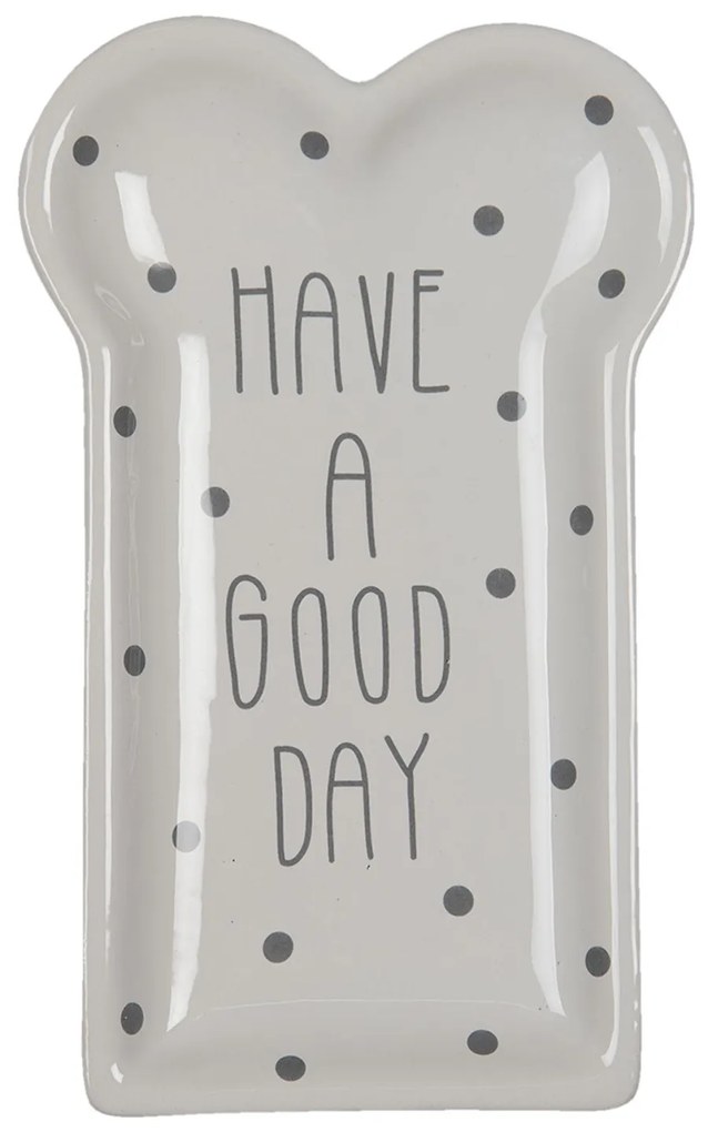 Keramický talíř Good day - 10*17*2 cm