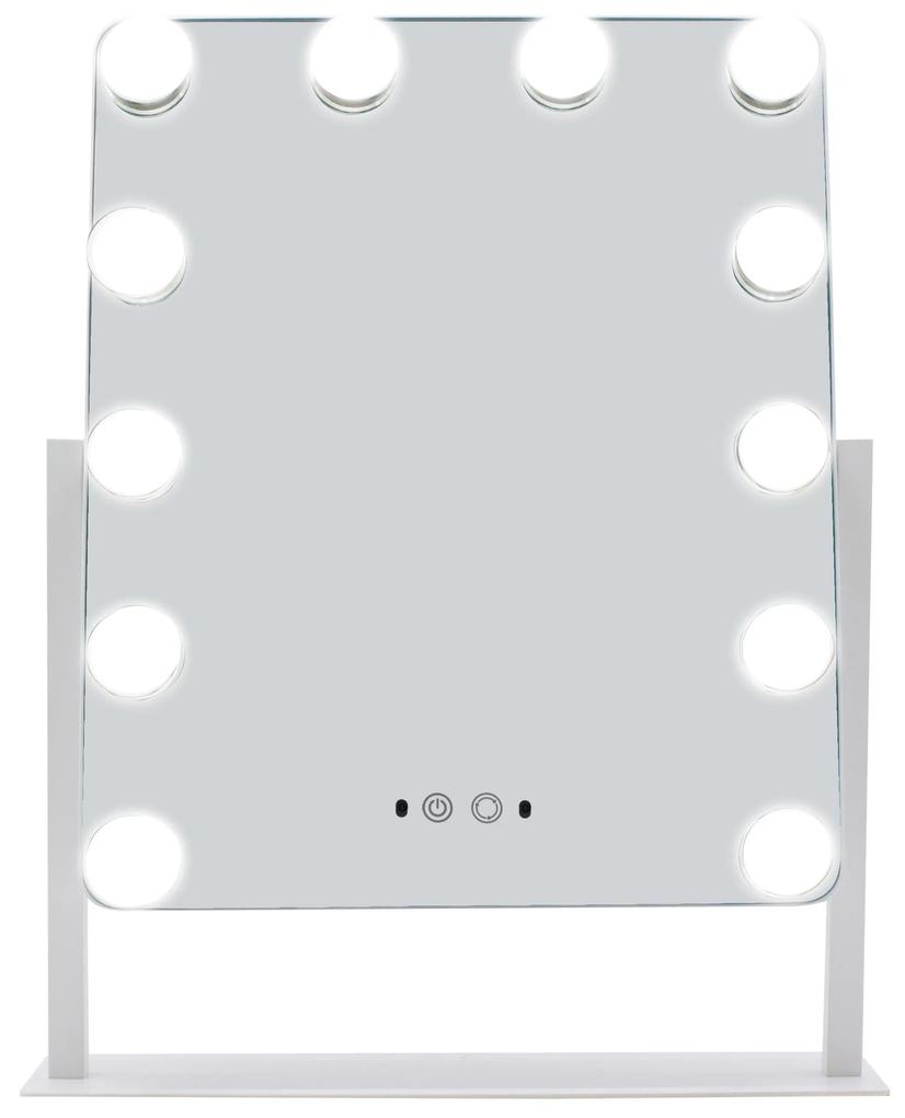Bezdoteku Holywood zrcadlo s LED žárovkami HZ1 velké bílé