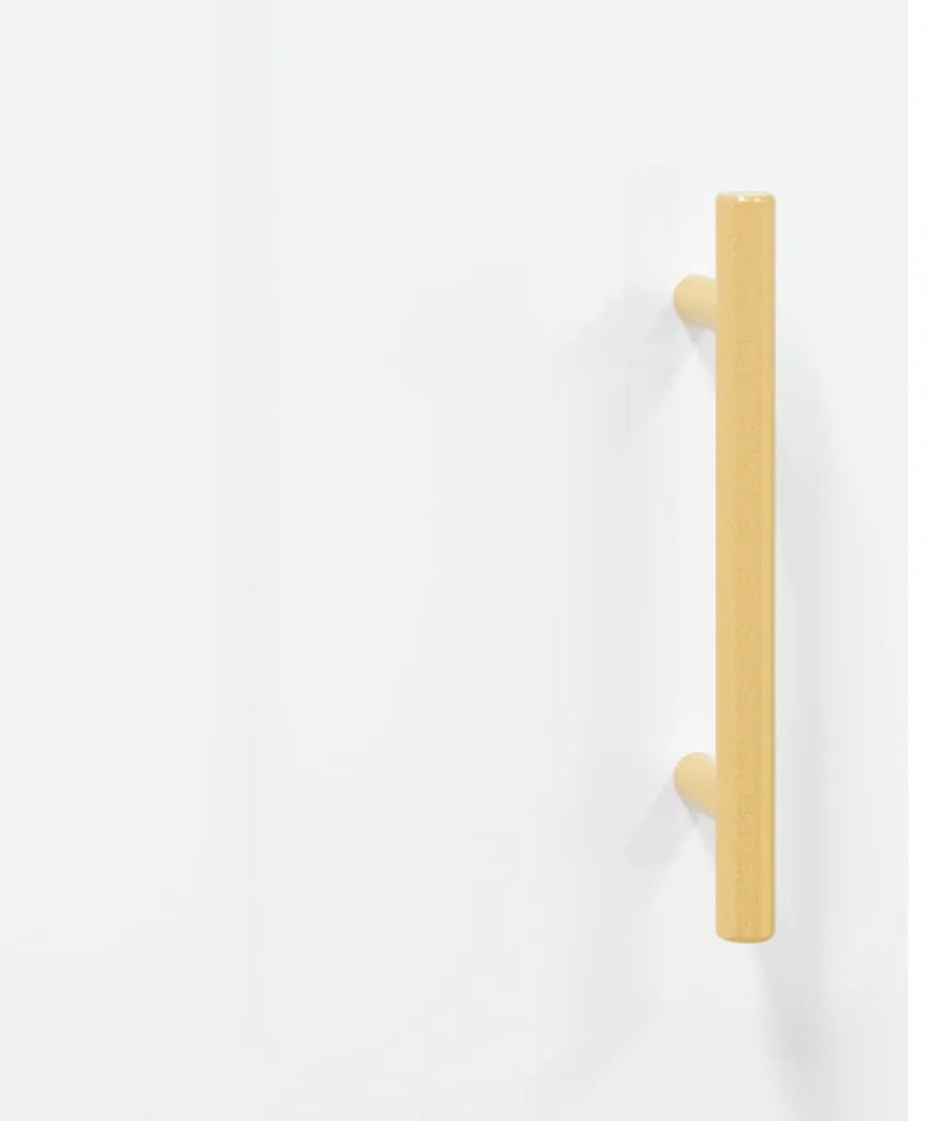 Skříň highboard bílá s vysokým leskem 34,5x34x180 cm kompozit,  3199227