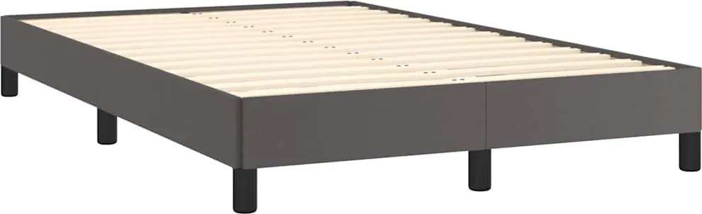 Box spring postel s matrací a LED šedá 120 x 190 cm umělá kůže 3270127