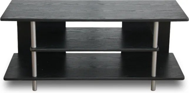 televizní stolek Tempo Kondela Quido, černá / stříbrná