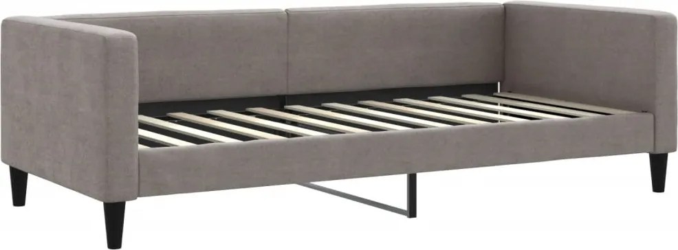 Válenda s přistýlkou a zásuvkami taupe 100 x 200 cm textil 3196640