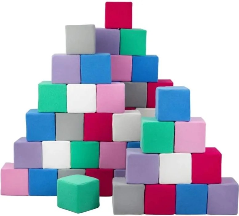 Pěnové kostky sada 45 ks velká stavebnice Pyramida uni