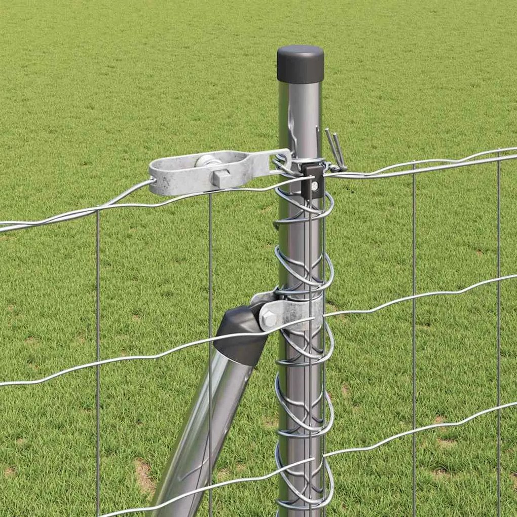 Zahradní euro plot s betonovým základem 10 x 1,4 m Stříbrná 3351010