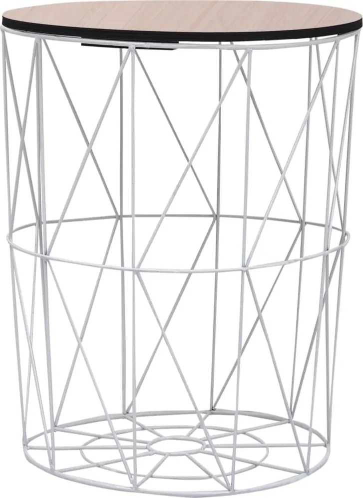 vidaXL Konferenční stolek Ø 47 cm [287654] Barva: Bílá
