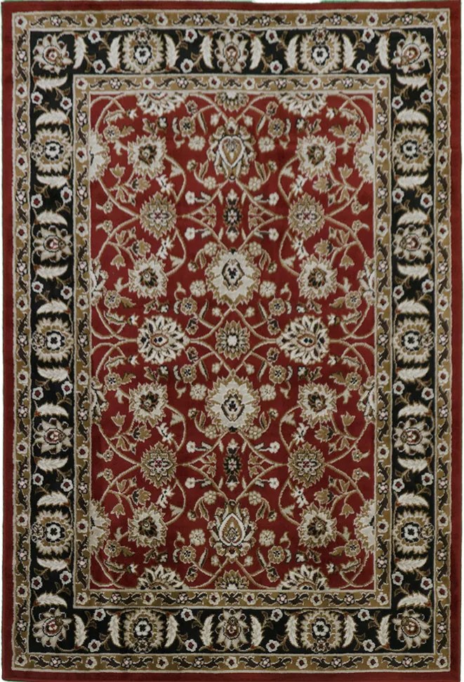 BE Koberec Lotus 9305 RED - červený obdélníkový Rozměr: 40x60 cm