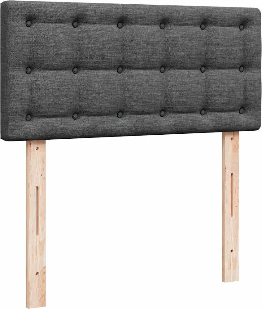 Box spring postel s matrací tmavě šedá 80 x 200 cm textil 3287298