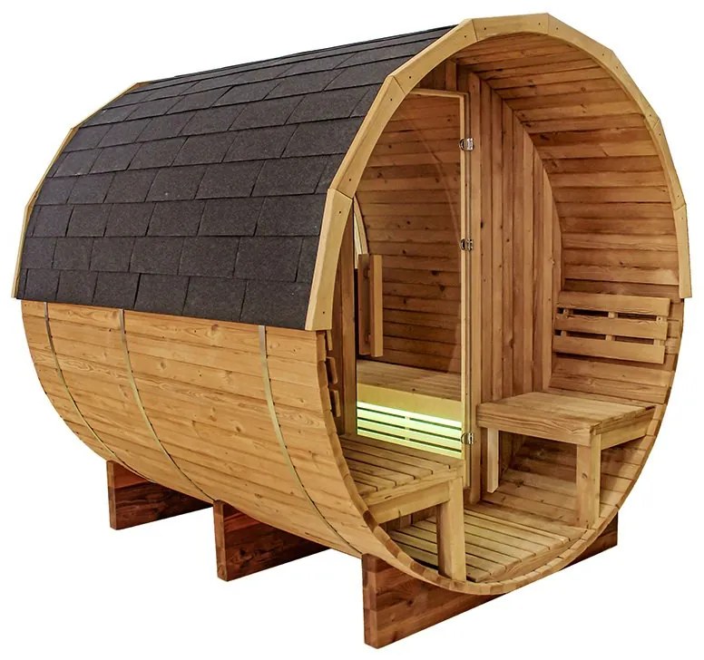BPS-koupelny Finská zahradní sudová sauna  210x210, 4-6 osob