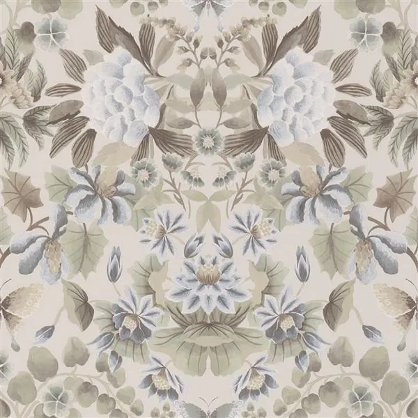 Květovaná tapeta IKEBANA DAMASK Designers Guild Odstín Tapety: Beige PDG1156/02