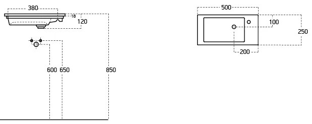 Lavedo Leo White 50 koupelnová skříňka s umyvadlem