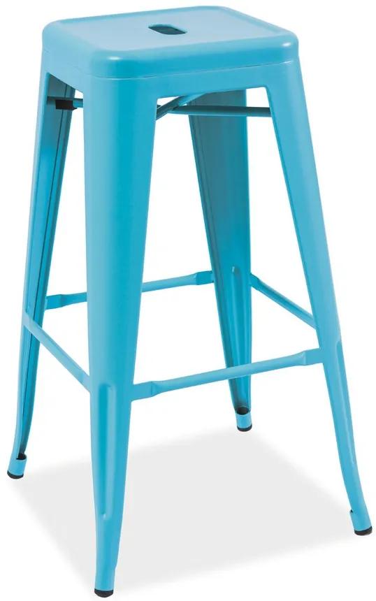 Casarredo Barová kovová židle LONG modrá