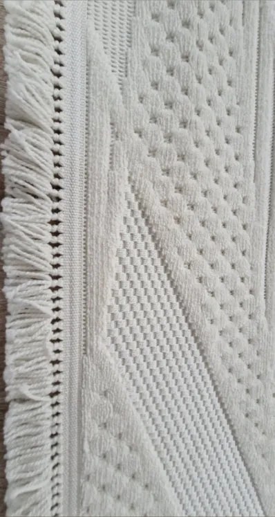 HU Krémově béžový moderní koberec TWIST CREAM 30629A Rozměr: 60x100 cm