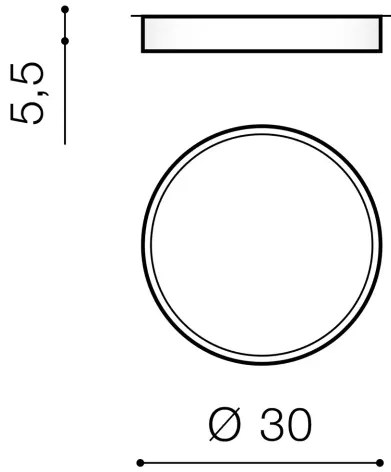 Moderní LED stropní svítidlo Monza II R 30 3000K bílé