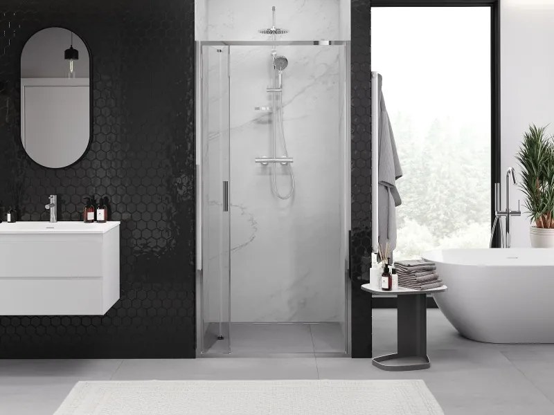 Mexen Exo skládací sprchové dveře 60 cm, transparentní, chrom - 816-060-000-01-00