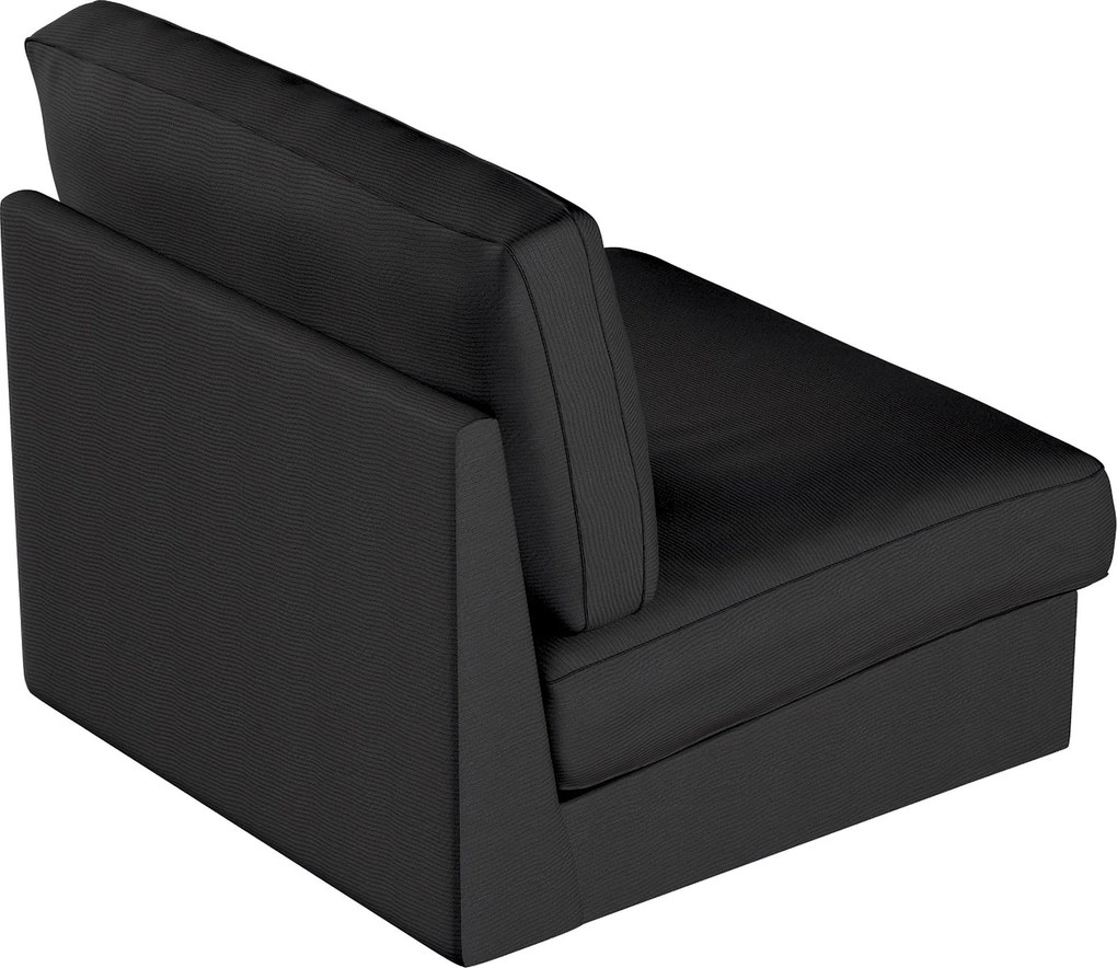 Potah na neskládací křeslo IKEA Kivik barva černá látka pletený vzor