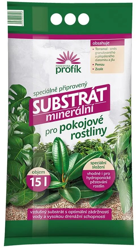 Profík minerální substrát pro pokojové rostliny 15 l