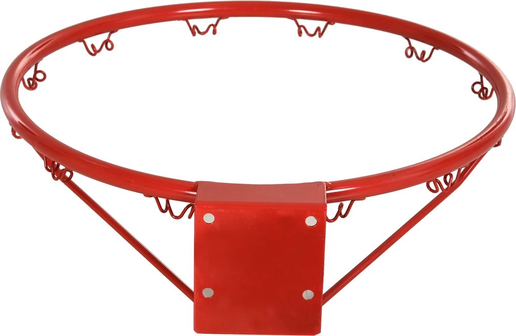 HOMCOM Basketbalový koš se sítí 46 cm, ocelové trubky a nylon, červeno-modro-bílý, ideální pro zahradu a volný čas | Aosom.de