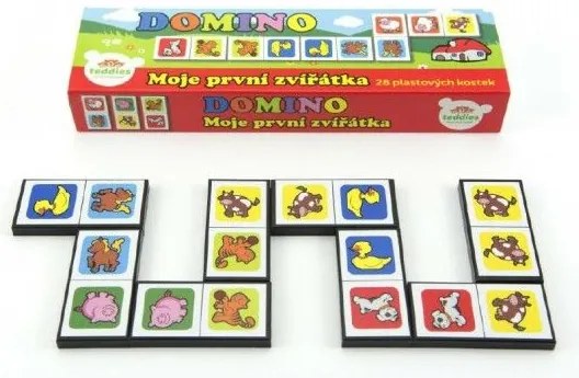 Teddies Domino Moje první zvířátka 28ks společenská hra v krabičce