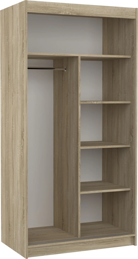 ADRK Furniture Posuvná skříň se zrcadlem DRAGONIS 100 SW-DRA-S+W-100+A628