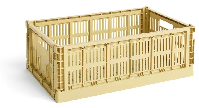 Úložný box Crate Recycled Golden Yellow L  HAY