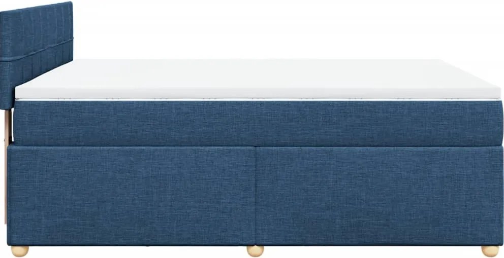 Box spring postel s matrací modrá 140x200 cm textil 3289009