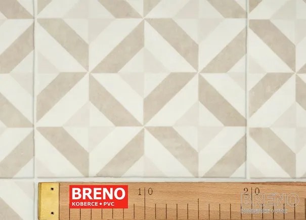 Breno PVC FEELINGS Winslow 120L - béžové dlaždice, šíře 100 cm