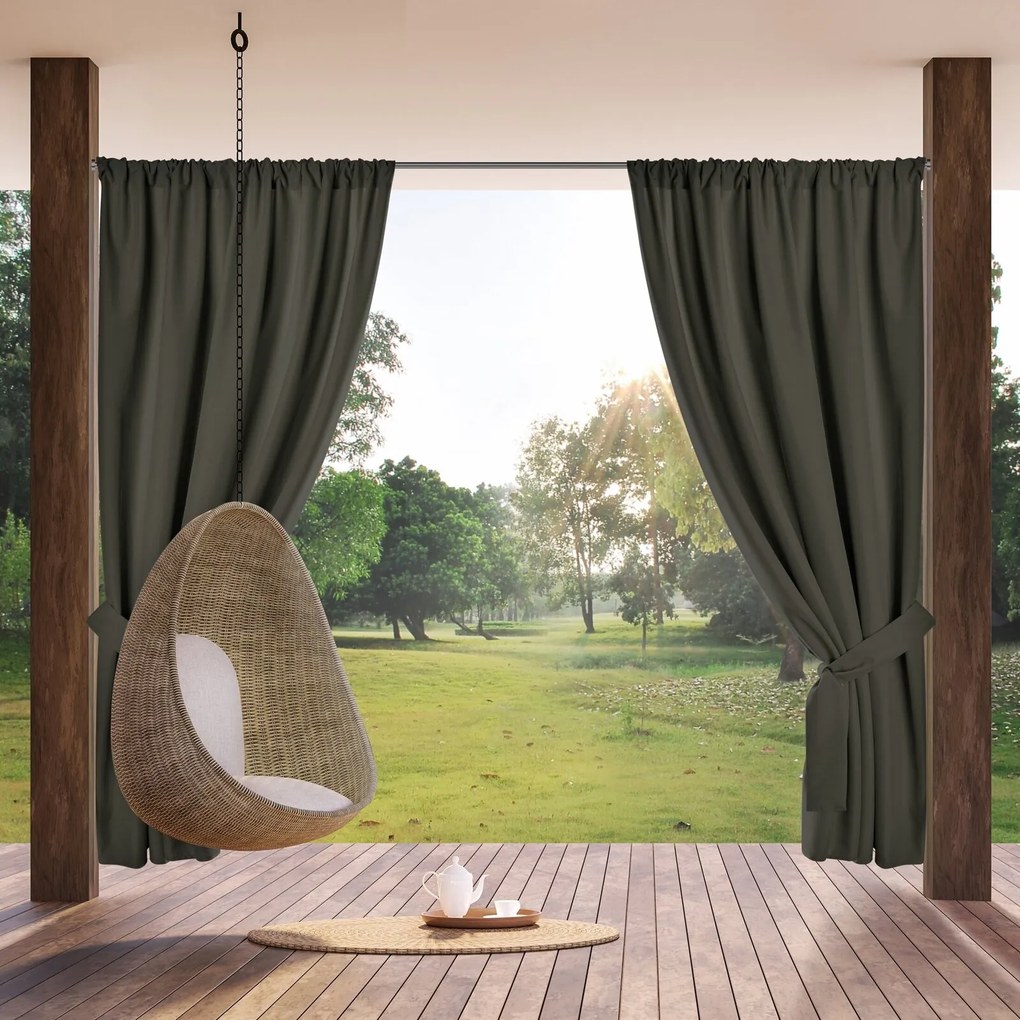 ZÁHRADNÝ VODEODOLNÝ ZÁVĚS NA PÁSCE GARDEN 155X200 CM GRAFITOVÁ