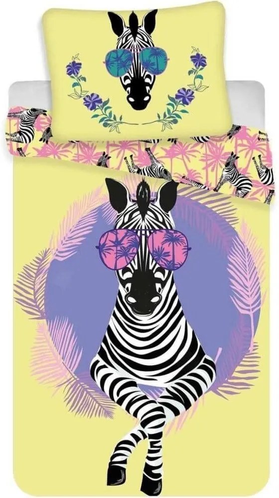 Jerry Fabrics DĚTSKÉ BAVLNĚNÉ POVLEČENÍ - Zebra 140x200/70x90cm