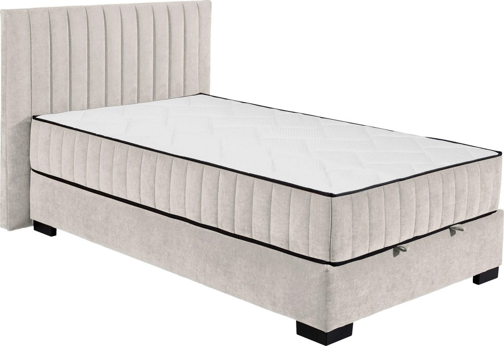 XXXLutz AMERICKÁ POSTEL, 120/200 cm, béžová MID.YOU - Postele s úložným prostorem - 002220053903