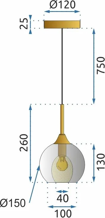 Toolight - Stropní lampa ze skla 7xG9 APP898-7CP, OSW-06670