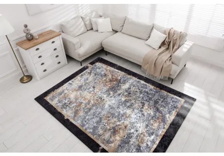 MIRO 51328.804 mycí kobereček Abstrakce protiskluz šedá / zlatý velikost 160x220 cm | krásné koberce cz