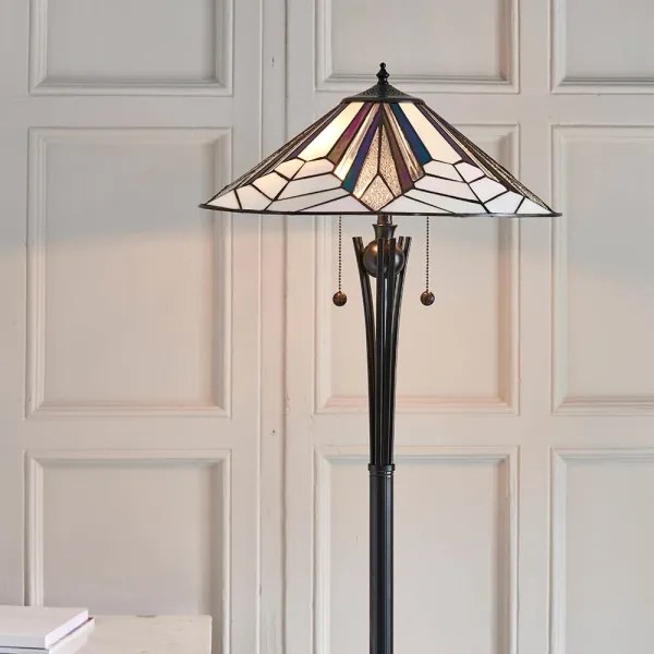 Endon 63934 - Stojací lampa Tiffany ASTORIA 2xE27/60W/230V pr. 48 cm