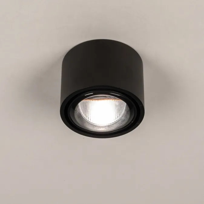 Stropní koupelnové LED svítidlo Focus Black IP54