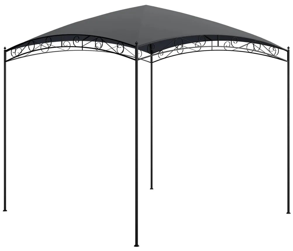 Altán 3 x 3 x 2,65 m antracitový 180 g/m² 313908