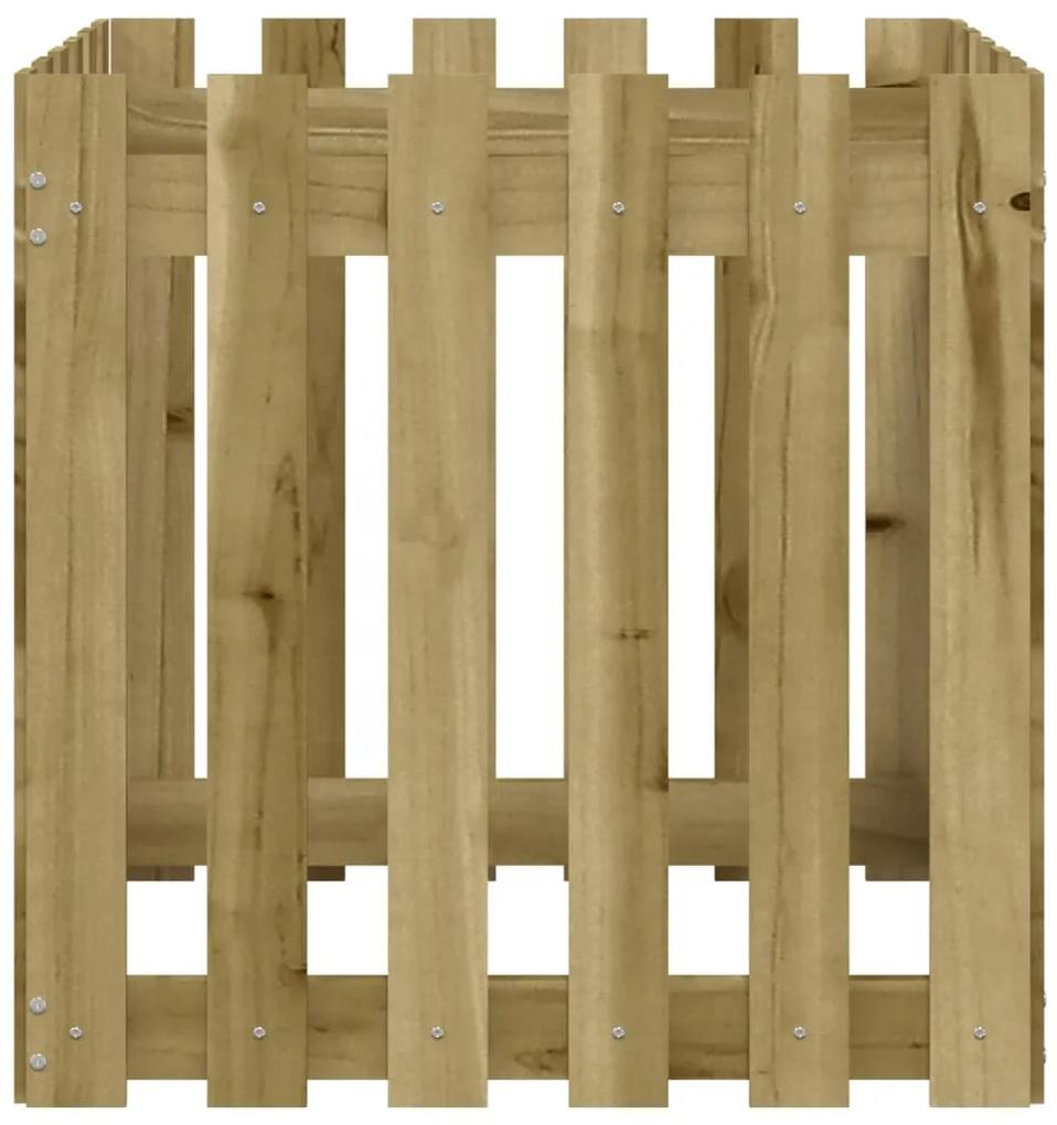Zahradní truhlík plotový design 30x30x30 cm impregnované dřevo