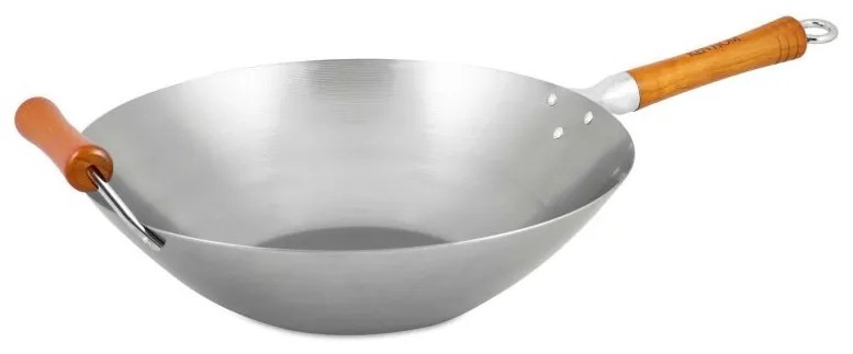 Ken Hom wok pánev Excellence z uhlíkové oceli, vypalovací, 32 cm, KH432003