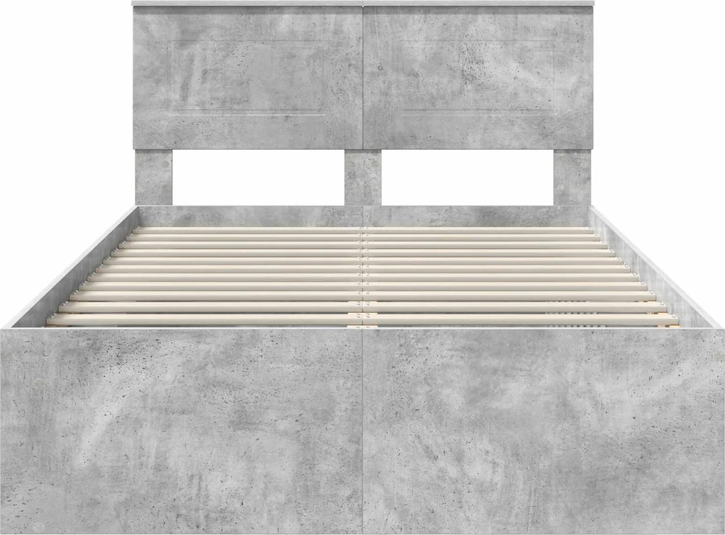 Rám postele s čelo Beton 120 x 200 cm Kompozitní dřevo 3407907