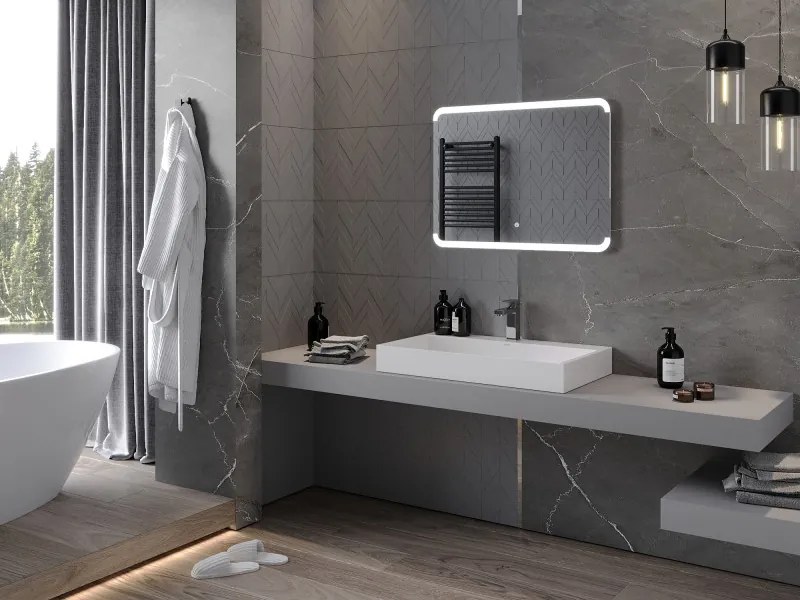 Mexen Nida, LED koupelnové zrcadlo s podsvícením 80x60 cm, 6000K, ochrana proti zamlžování, 9806-080-060-611-00