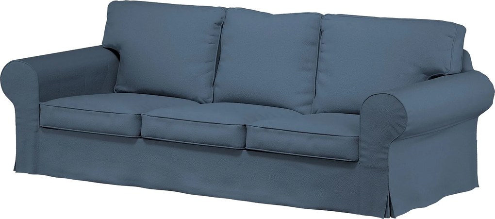 Potah na pohovku IKEA Ektorp 3-místná, nerozkládací barva modrá látka pletený vzor