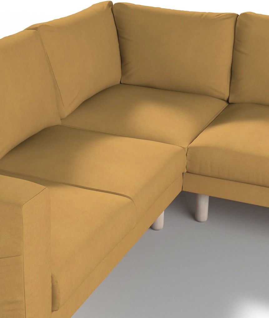 Potah na pohovku IKEA Norsborg rohová 4-místná barva žlutá látka pletený vzor
