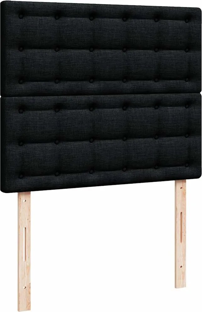 Box spring postel s matrací černá 120x190 cm textil 3292011