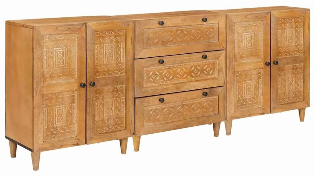 Servírovací skříň 3 ks 180 x 33,5 x 75 cm Hnědá 3310065