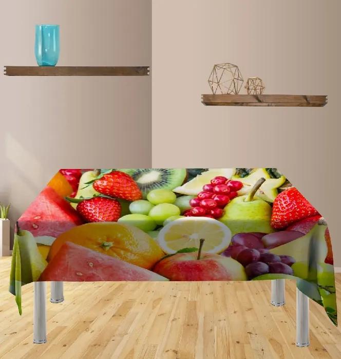 Ubrus s potiskem Ovoce - 140 x 120 cm