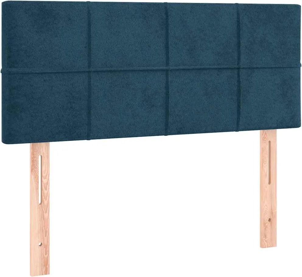 Box spring postel s matrací tmavě modrá 100x200 cm samet 3130947