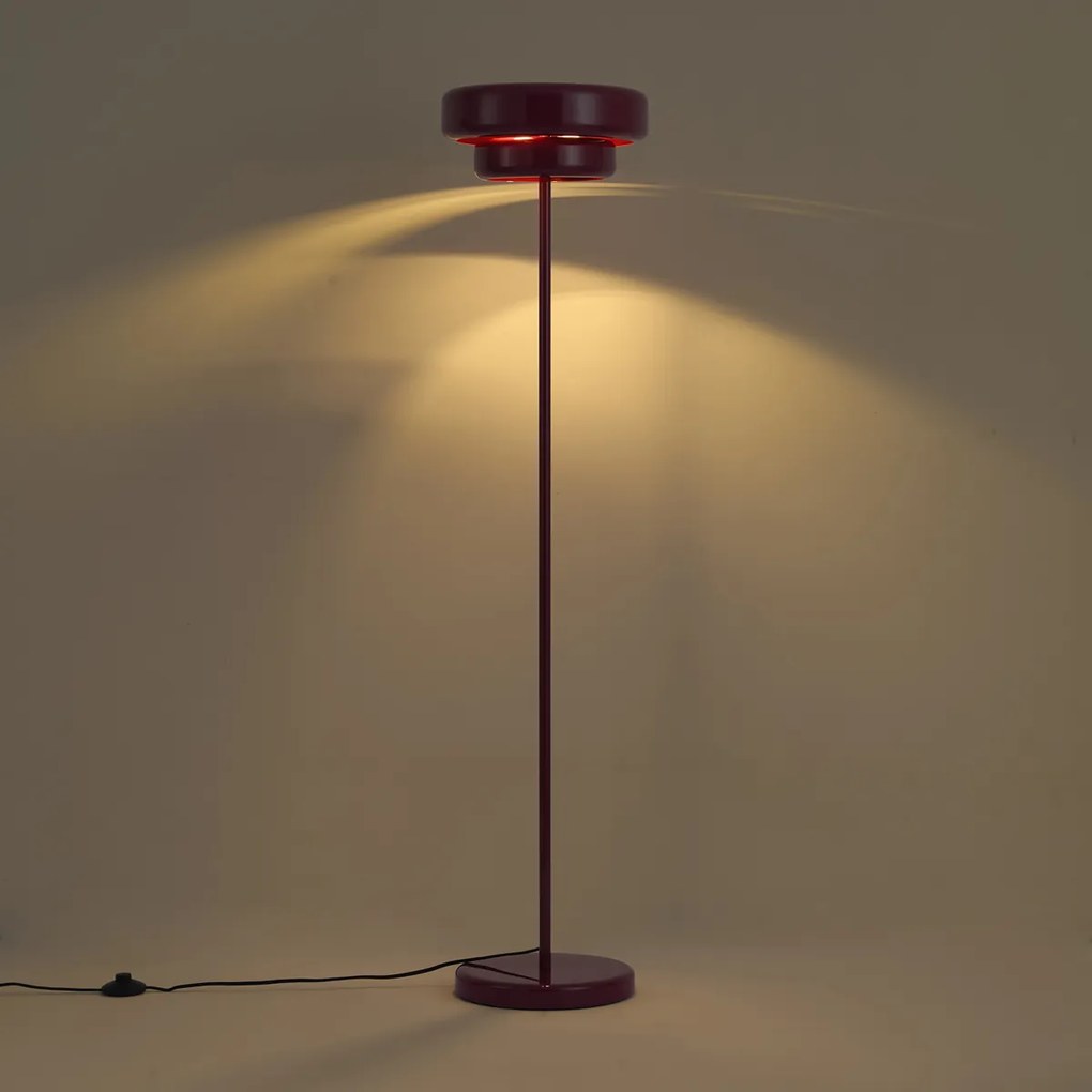 Retro stojací lampa švestková 140cm - Ophelia