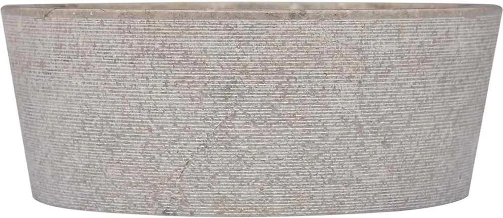 Umyvadlo šedé Ø 40 x 15 cm mramor 149179