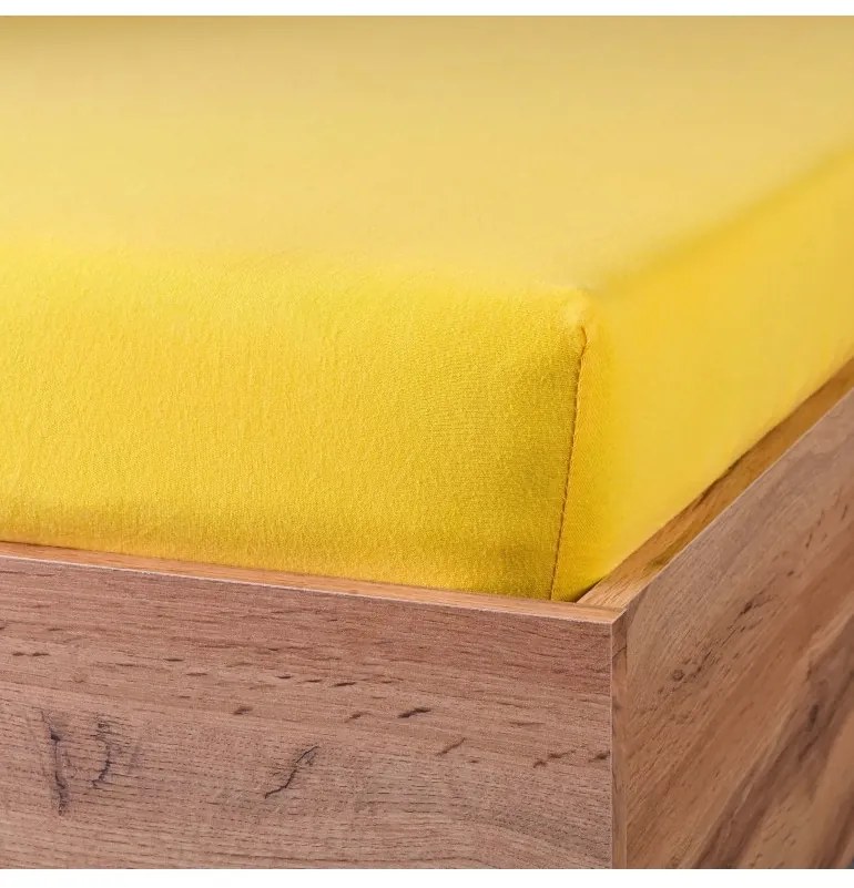 Prostěradlo světle žluté jersey EMI, Plachta 90x200