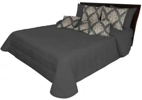 Tmavě šedý přehoz na postel prošívaný Šířka: 260 cm | Délka: 240 cm